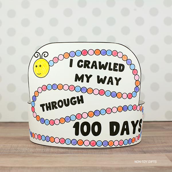 100 Days Of School Paper Hats – Non-Toy Gifts