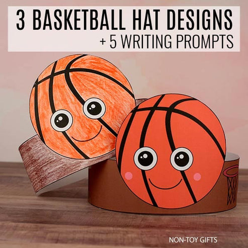 Basketball Craft for Kids – March Madness Printable Headband & Writing ...