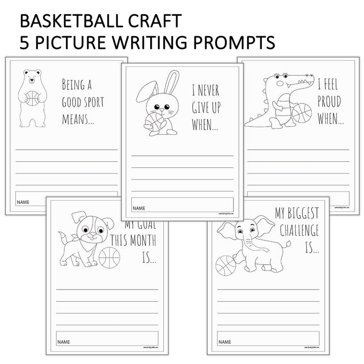Basketball Craft for Kids – March Madness Printable Headband & Writing ...