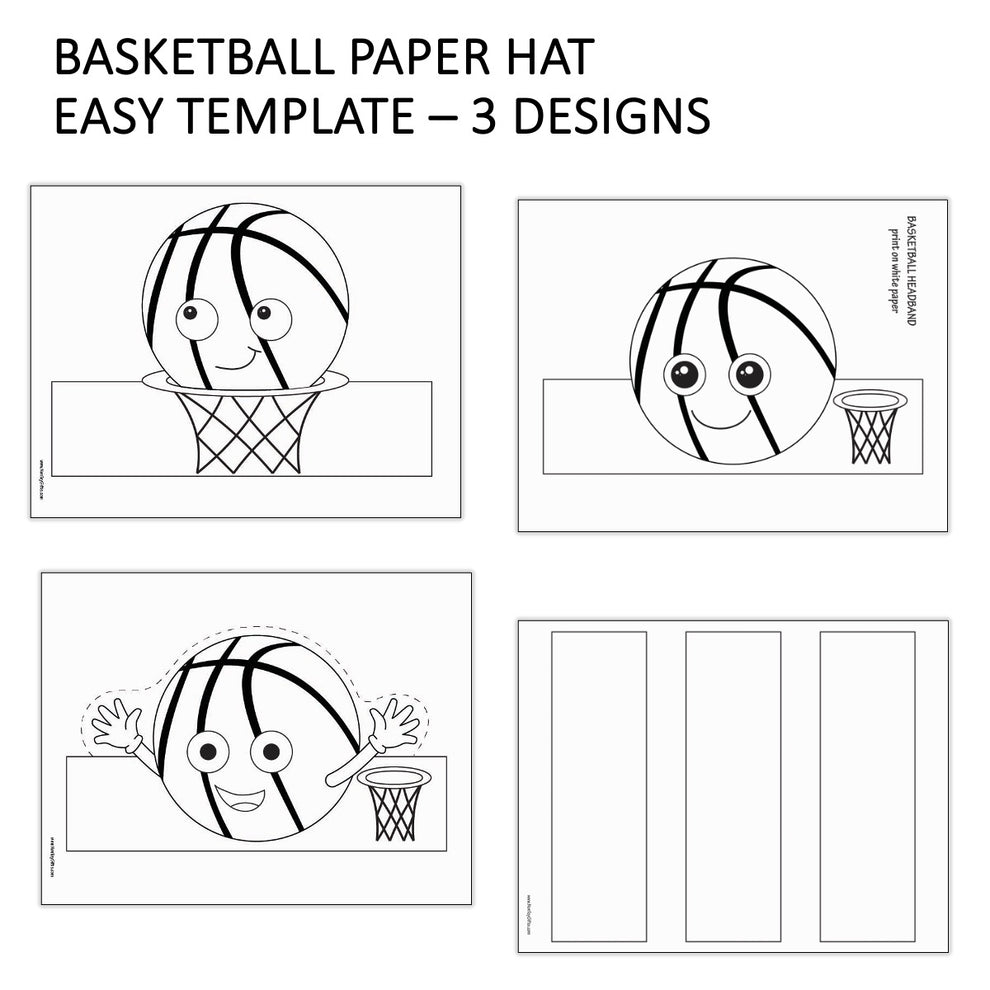 Basketball Craft for Kids – March Madness Printable Headband & Writing ...