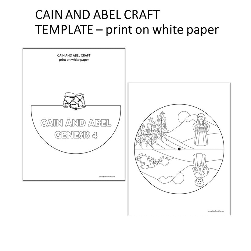 Cain and Abel Spinner Craft Printable | Bible Story Activity for Kids ...