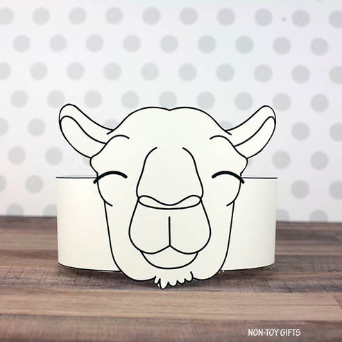 Camel Paper Hat Craft - Desert Animal Coloring Crown – Non-Toy Gifts