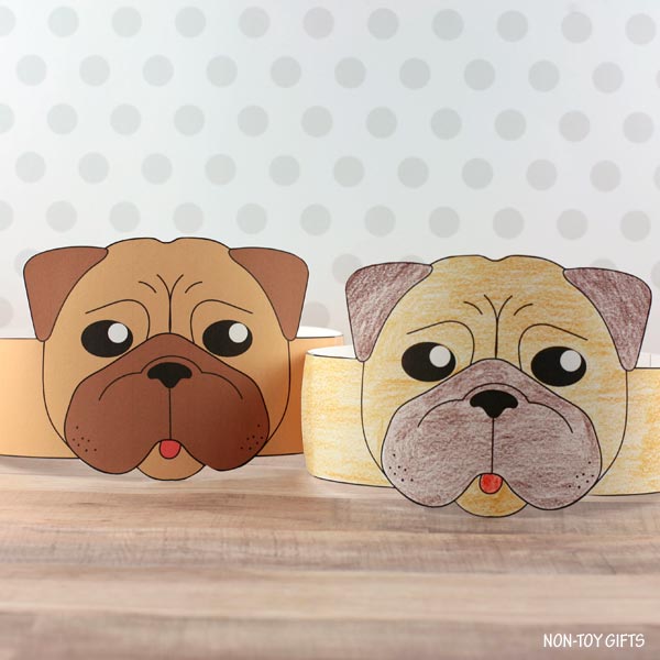 Dog Paper Hat - Farm Animal Headband - Coloring Craft Activity – Non ...