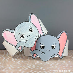 Elephant Headband - Animal Paper Hat – Non-Toy Gifts