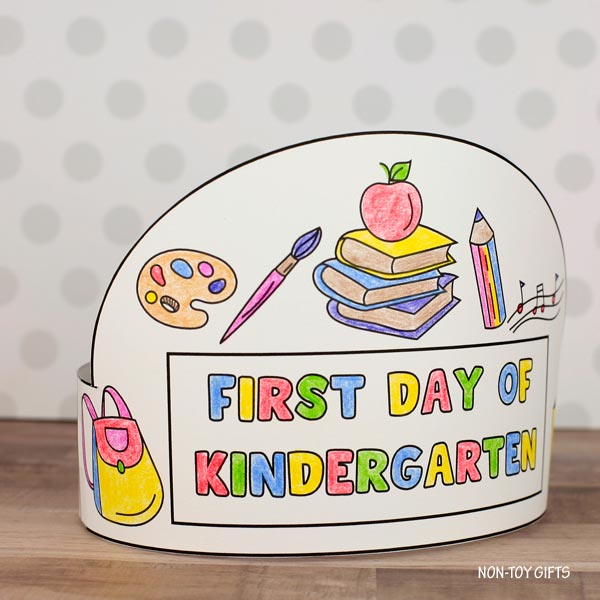 First Day Of Kindergarten Paper Hat – Non-Toy Gifts