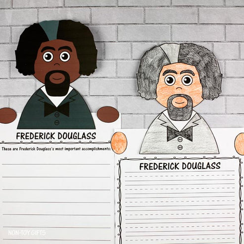 Frederick Douglass Color and Write Craft – Non-Toy Gifts