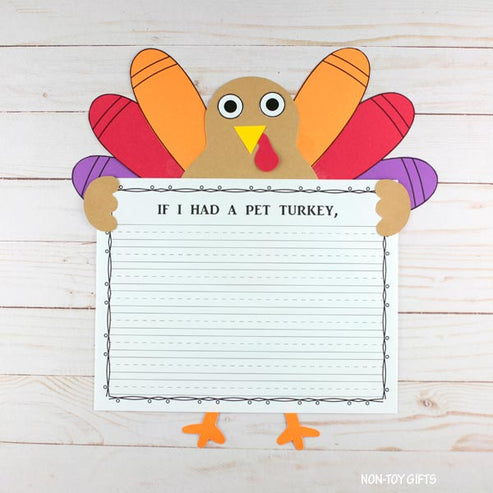 Turkey Craft and Writing Activity – Non-Toy Gifts