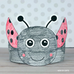 Ladybug Headband - Insect Paper Hat - Spring Coloring Crown Activity ...