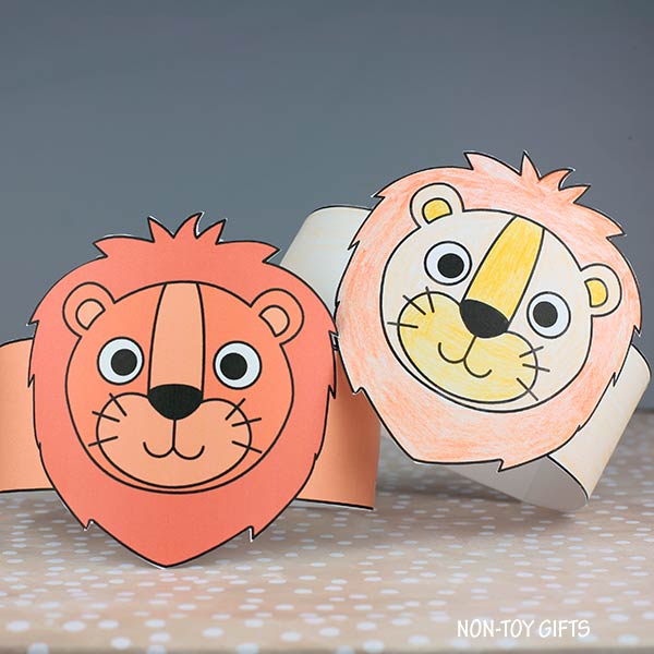 Lion Paper Hat - Zoo Animal Craft - Jungle Animal Coloring Activity ...