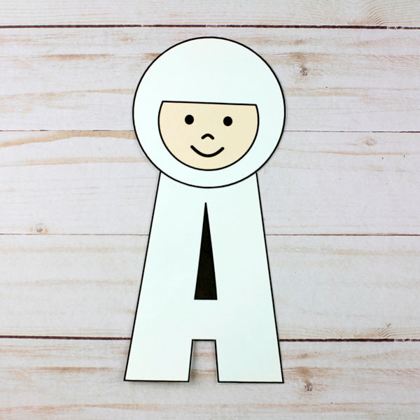 Letter A Craft - A is for Astronaut - Uppercase Letter A – Non-Toy Gifts