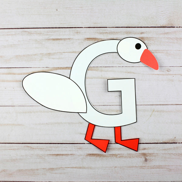 Letter G Craft - G is for Goose- Uppercase Letter G – Non-Toy Gifts