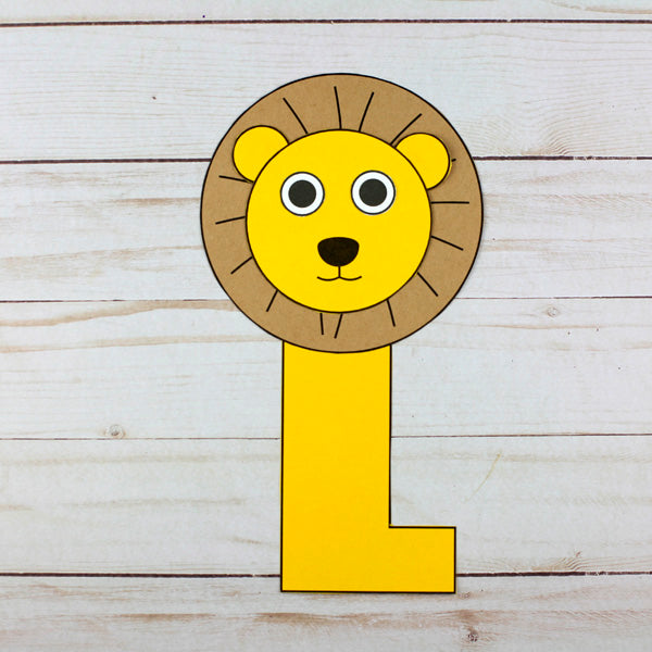 Letter L Craft - L is for Lion- Uppercase Letter L – Non-Toy Gifts