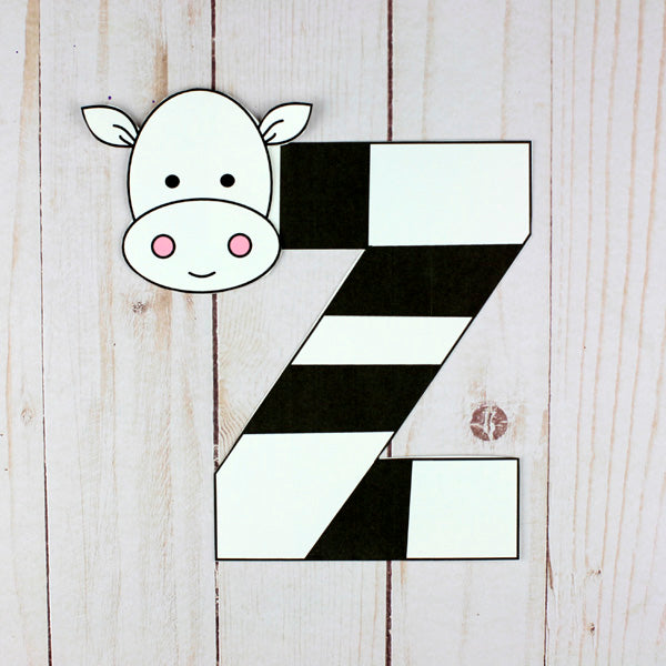 Letter Z Craft - Z is for Zebra - Uppercase Letter Z – Non-Toy Gifts