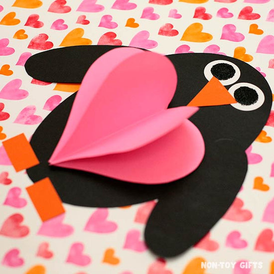 Shape Penguin with 3D Heart – Non-Toy Gifts