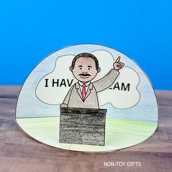 Martin Luther King Jr. Diorama Craft Printable for Kids – Non-Toy Gifts