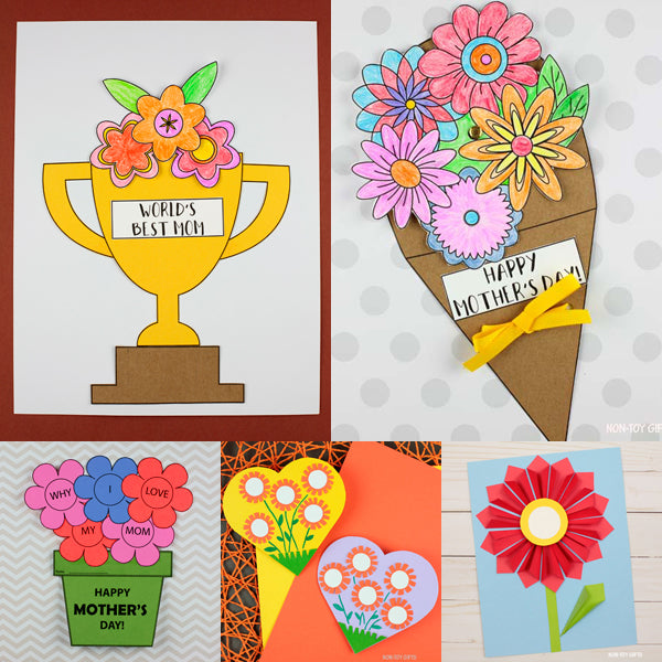 Mother's Day 5 Flower Craft Bundle – Non-Toy Gifts