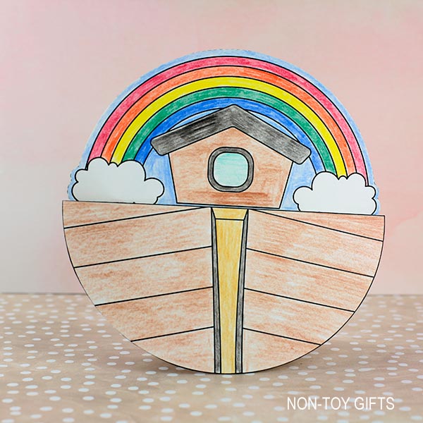 Noah's Ark Animals Rocking Craft - Bible Lesson - Bible Story Coloring ...