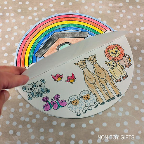 Noah's Ark Animals Rocking Craft - Bible Lesson - Bible Story Coloring ...