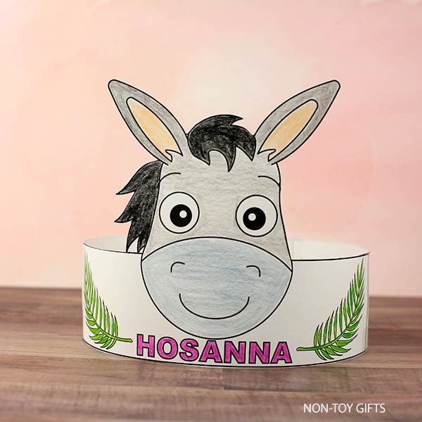 Palm Sunday Donkey Paper Hat Craft – Non-Toy Gifts