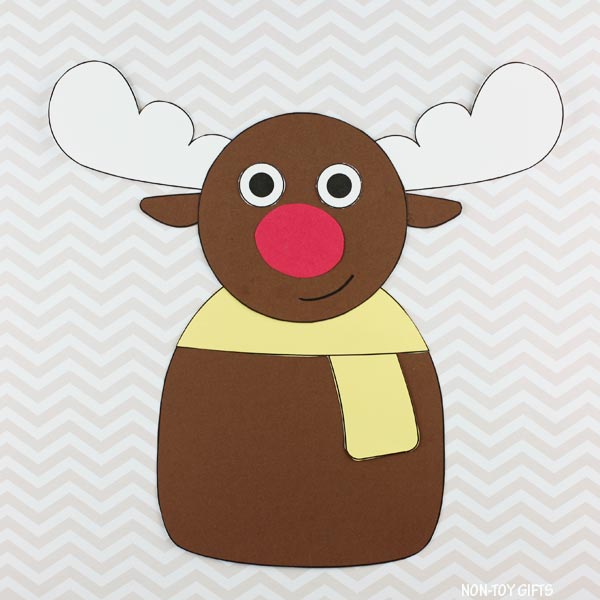 Printable Reindeer Craft for Kids | Easy Christmas Craft for Preschool ...