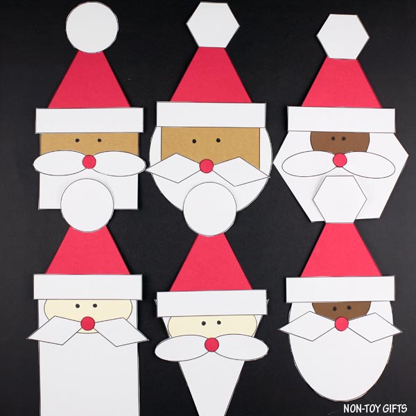 Santa Shape Craft - 7 Shapes – Non-Toy Gifts