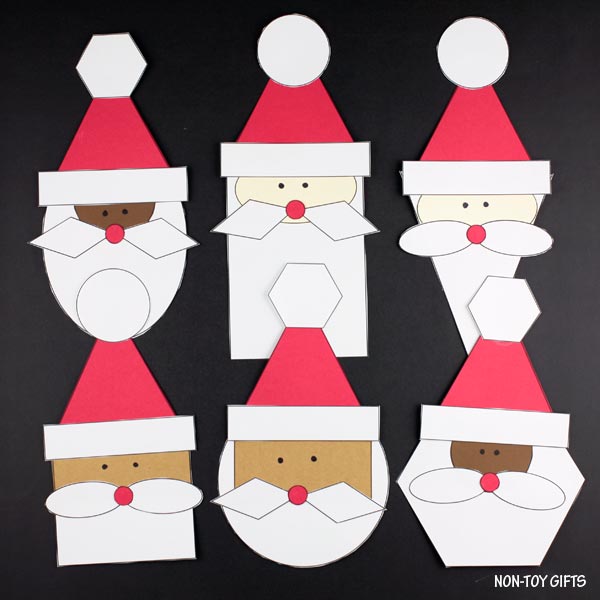 Santa Shape Craft - 7 Shapes – Non-Toy Gifts