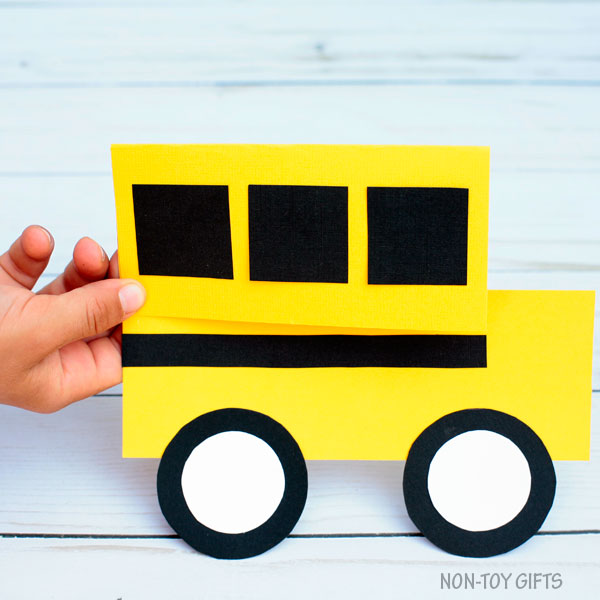 School Bus Shape Craft – Non-Toy Gifts