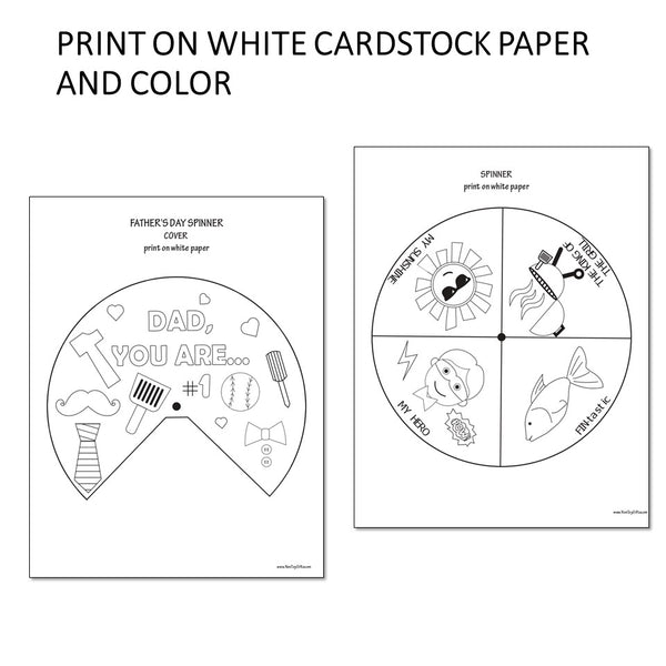 Father's Day Coloring Spinner Wheel Craft – Non-Toy Gifts