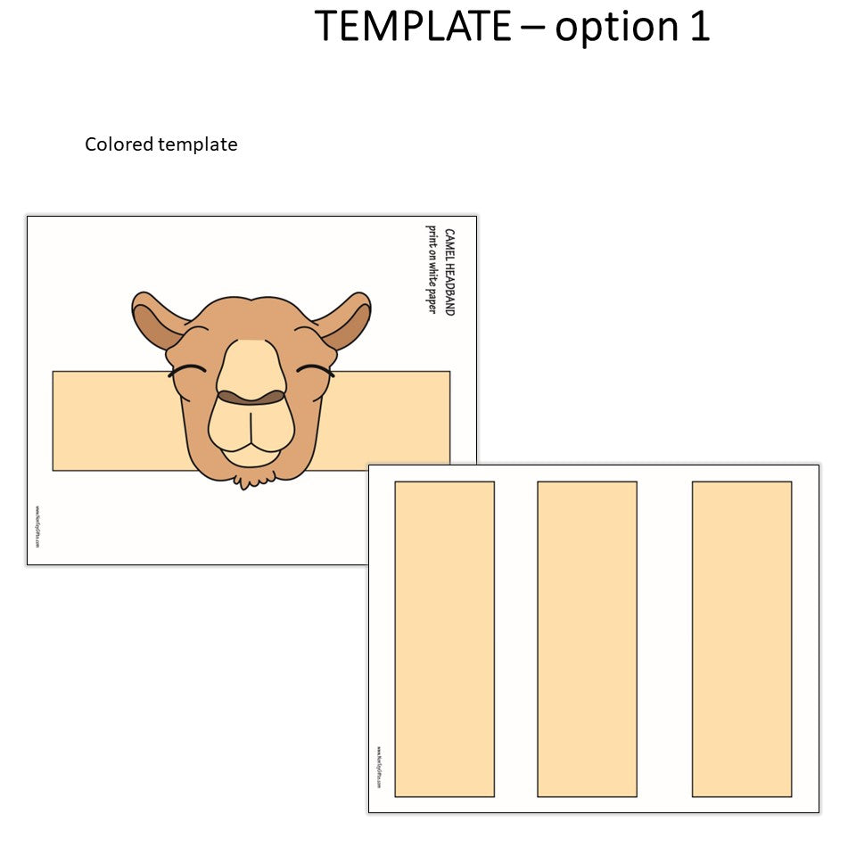 Camel Paper Hat Craft - Desert Animal Coloring Crown – Non-Toy Gifts