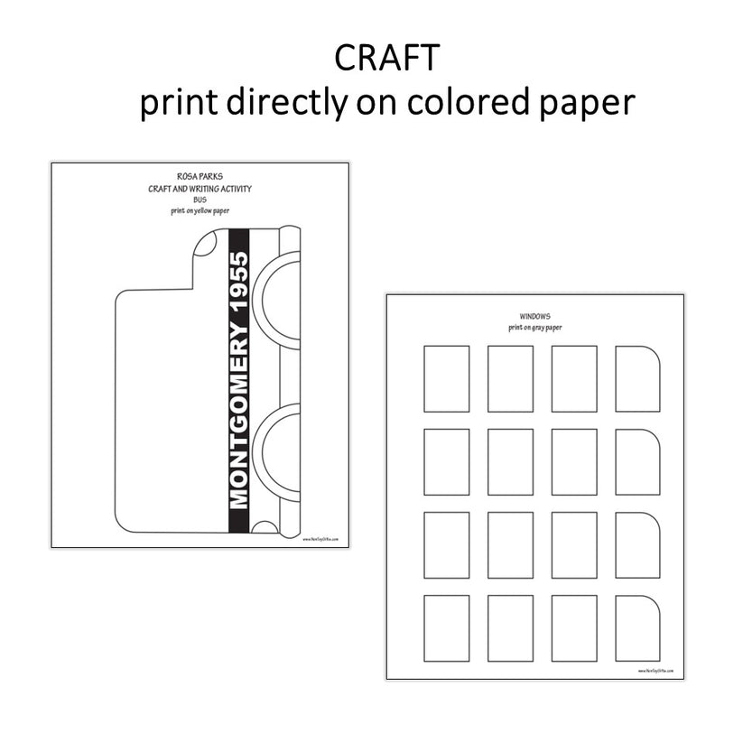 Rosa Parks Craft and Writing Activity with Timeline – Non-Toy Gifts