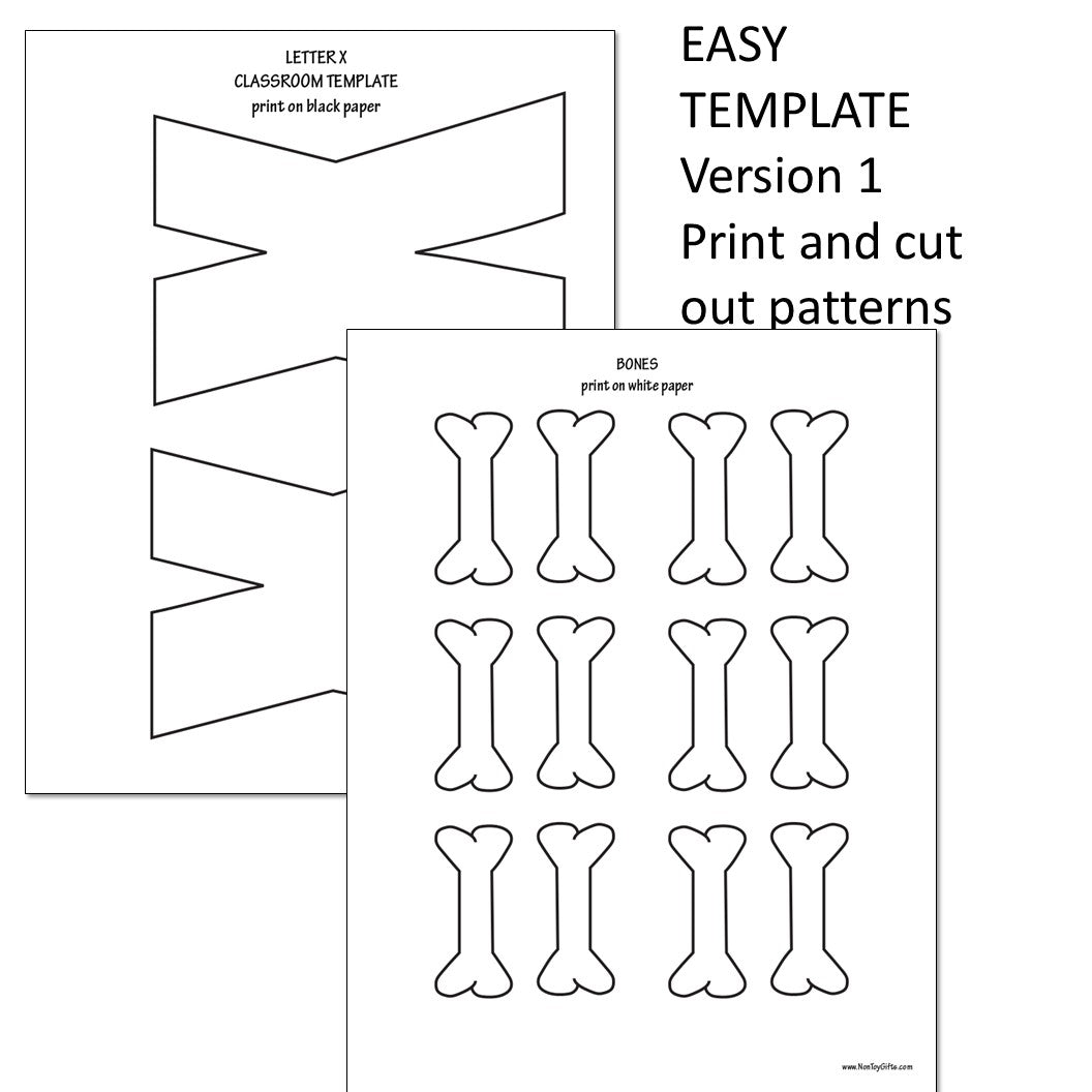 Letter X Craft - X is for X-ray- Uppercase Letter X – Non-Toy Gifts