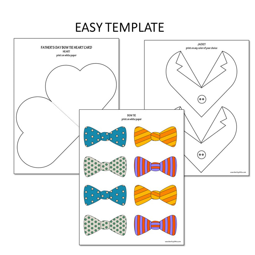 Father's Day Card - Bow Tie Heart Card for Dad and Grandpa – Non-Toy Gifts