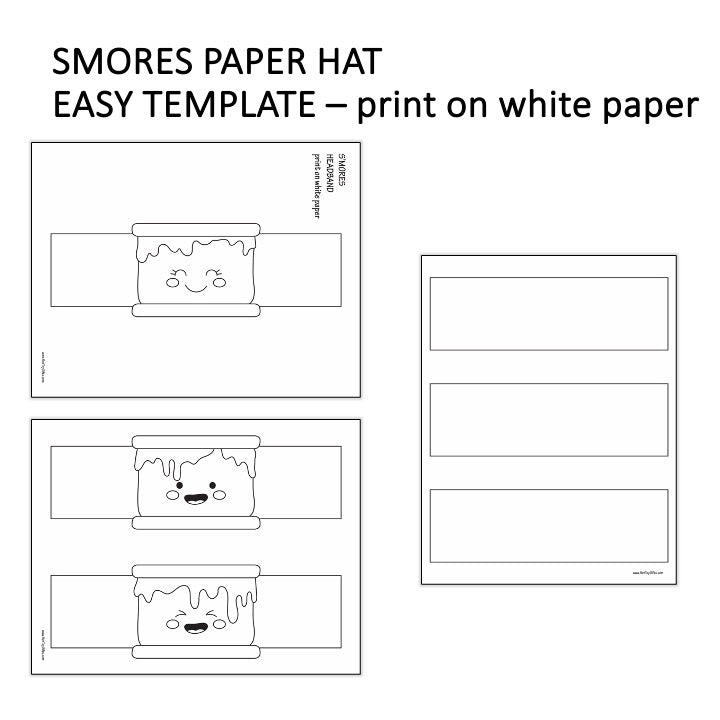 Smores Paper Hat - Summer Camping Craft Printable – Non-Toy Gifts