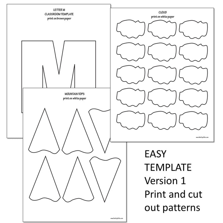 Letter M Craft - M is for Mountain - Uppercase Letter M – Non-Toy Gifts