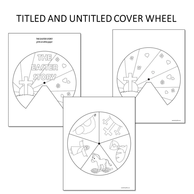 The Easter Story Craft - Easter Sunday School Craft - Coloring Wheel S ...