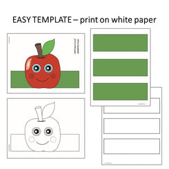 Apple Paper Hat - Fall Coloring Crown - Autumn Headband – Non-Toy Gifts