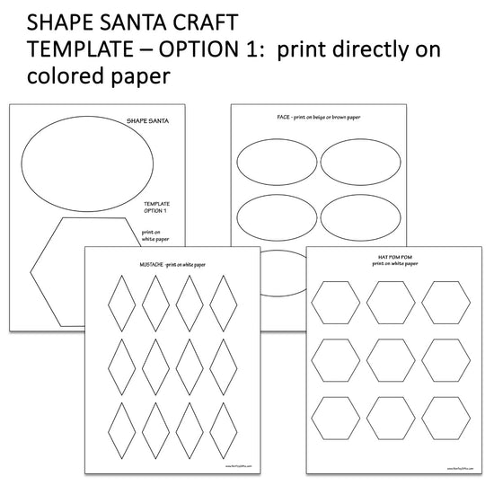 Santa Shape Craft - 7 Shapes – Non-Toy Gifts