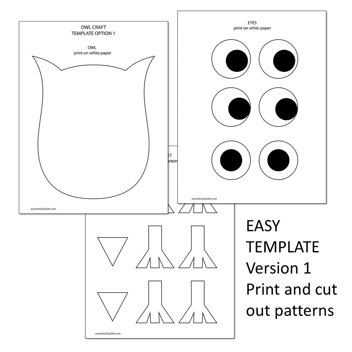 Owl Craft - Torn Paper Craft – Non-Toy Gifts