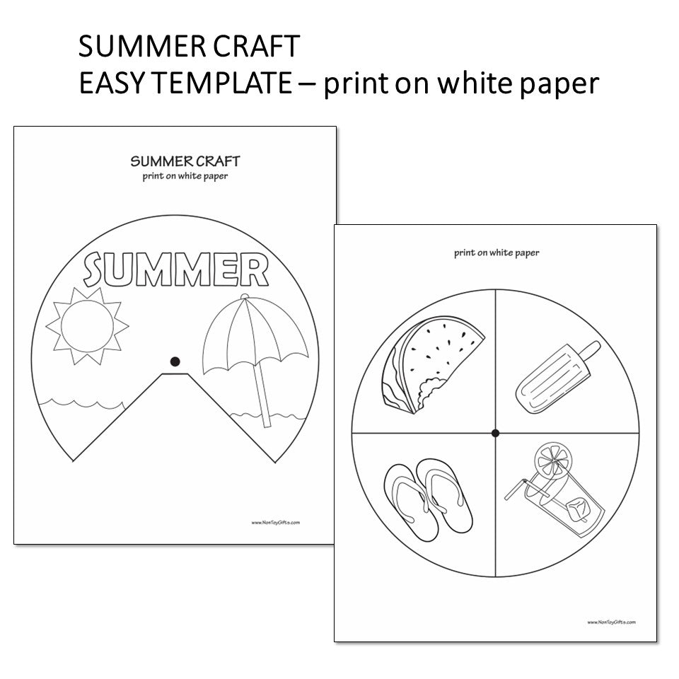 Summer Spinner - Coloring Craft – Non-Toy Gifts