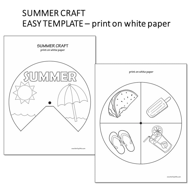 Summer Spinner - Coloring Craft – Non-Toy Gifts