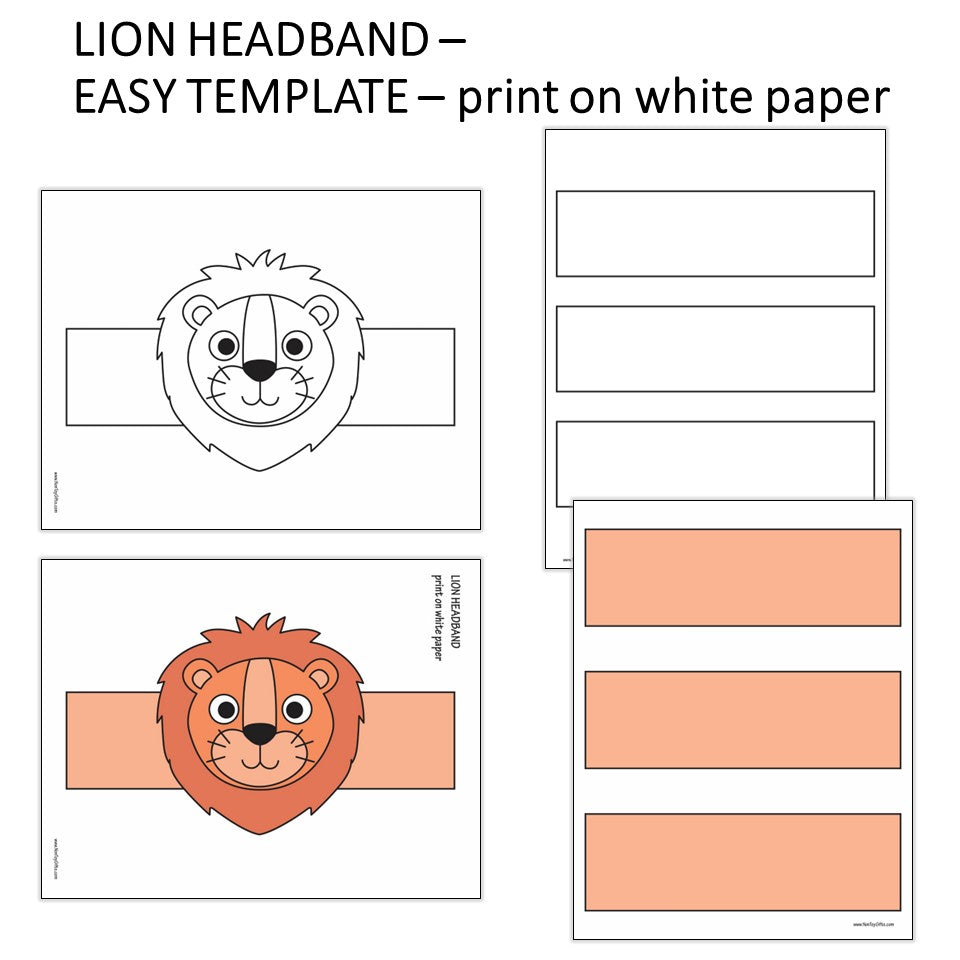 Lion Paper Hat - Zoo Animal Craft - Jungle Animal Coloring Activity ...