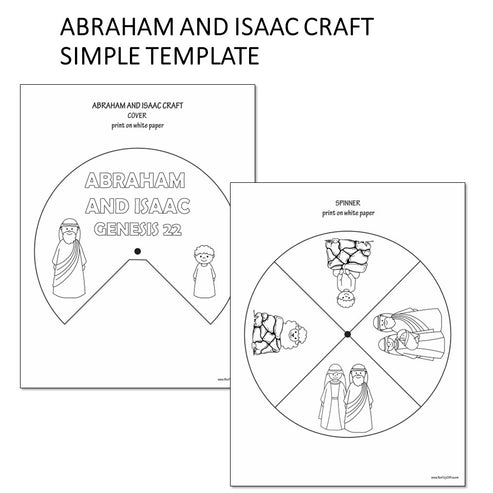 Abraham and Isaac Spinner Craft Printable – Genesis 22 Bible Story Act ...