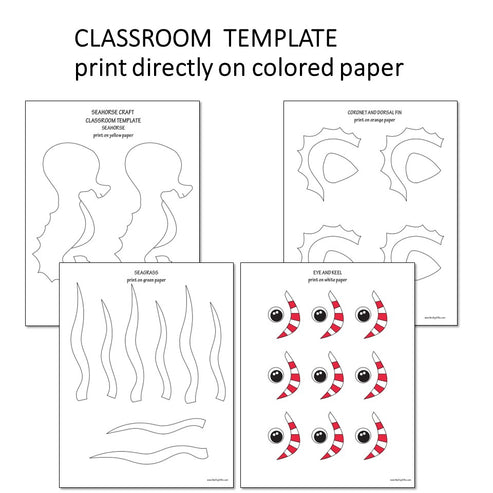 Seahorse Craft - Ocean Animal Printable – Non-Toy Gifts