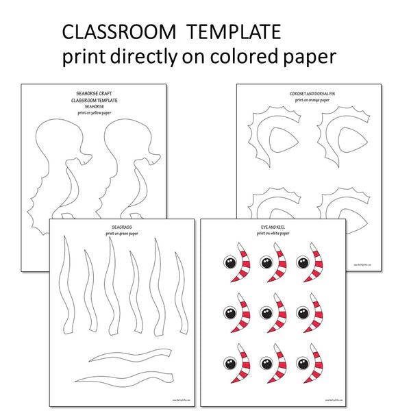 Seahorse Craft - Ocean Animal Printable – Non-Toy Gifts