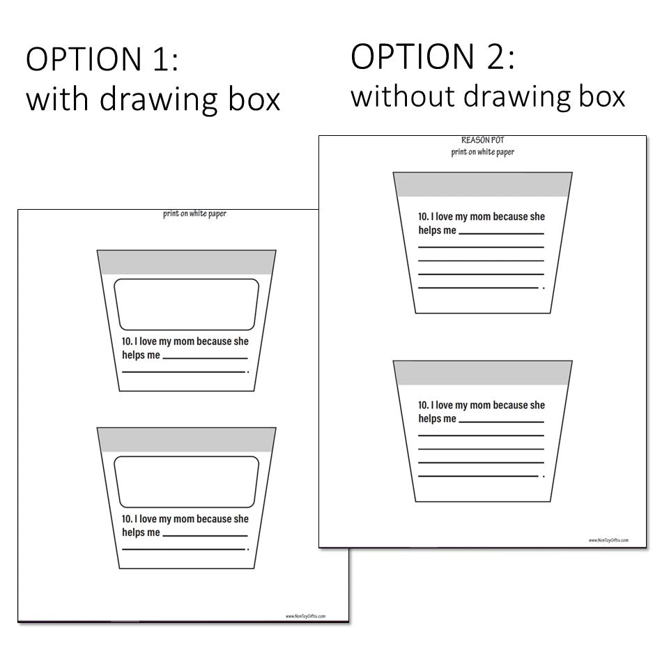 10 Reasons I Love My Mom / Mum - Mother's Day Craft for Kids – Non-Toy ...