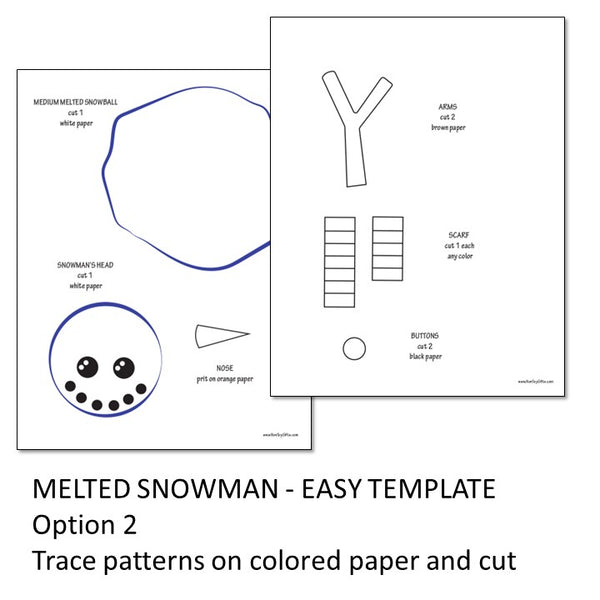 Melted Snowman Craft Printable – Non-Toy Gifts