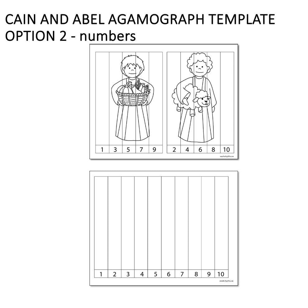 Cain and Abel Agamograph - Sunday School Coloring Craft – Non-Toy Gifts