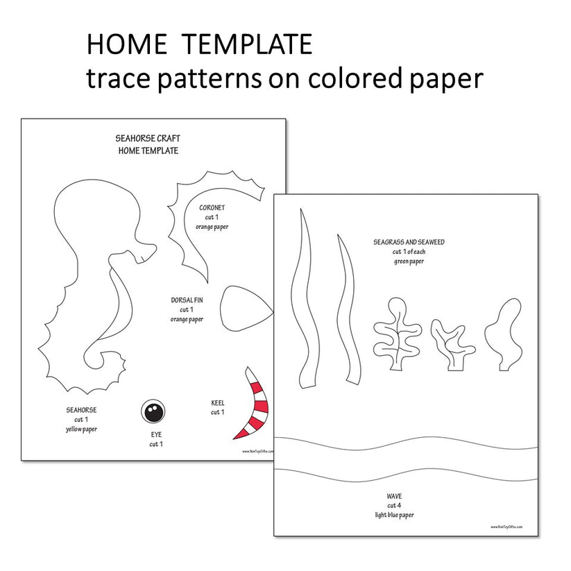 Seahorse Craft - Ocean Animal Printable – Non-Toy Gifts