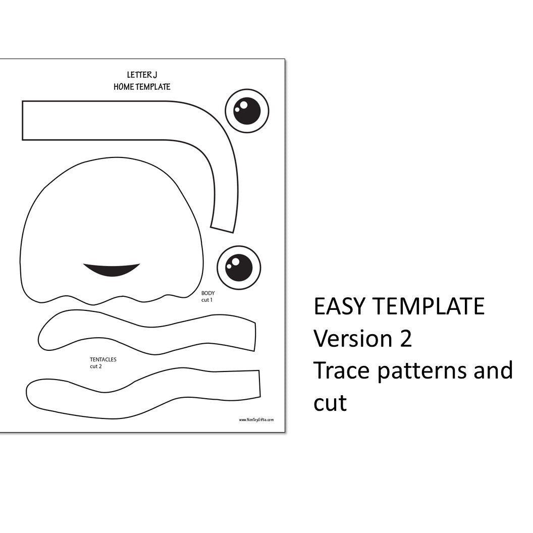 Letter J Craft - J is for Jellyfish- Uppercase Letter J – Non-Toy Gifts