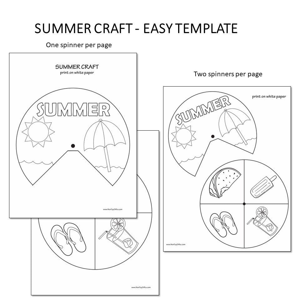 Summer Spinner - Coloring Craft – Non-Toy Gifts